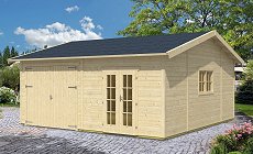 Holzgaragen Bausätze Blockbohlen-Garagen Holzkomplett.de